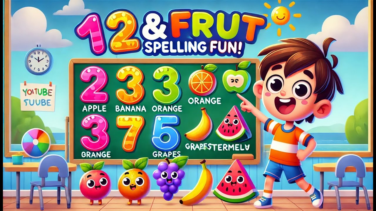 123 & Fruit Spelling Fun! | Learn Counting & Fruit Names | Early ...