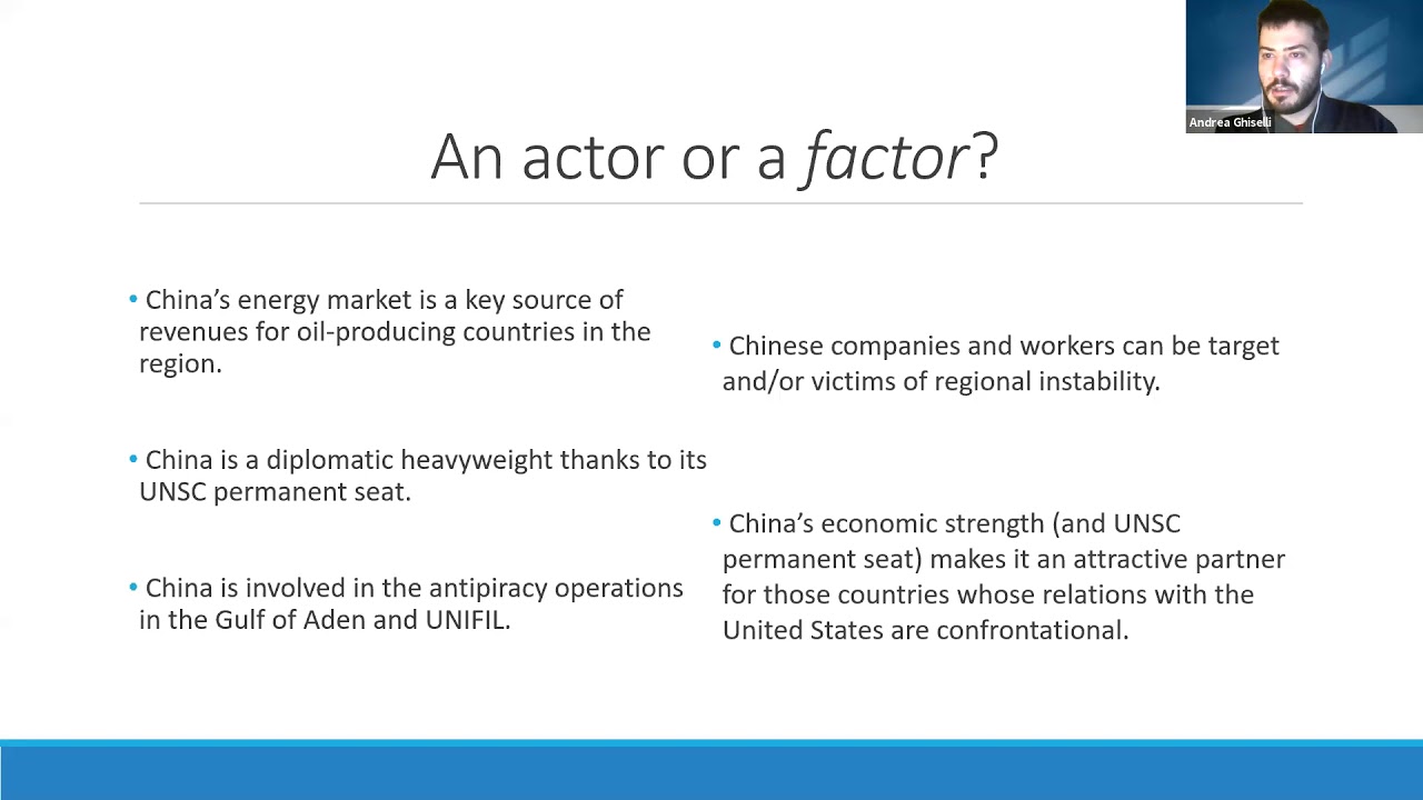 The Changing Security Architecture in the Middle East: A Role for China ...