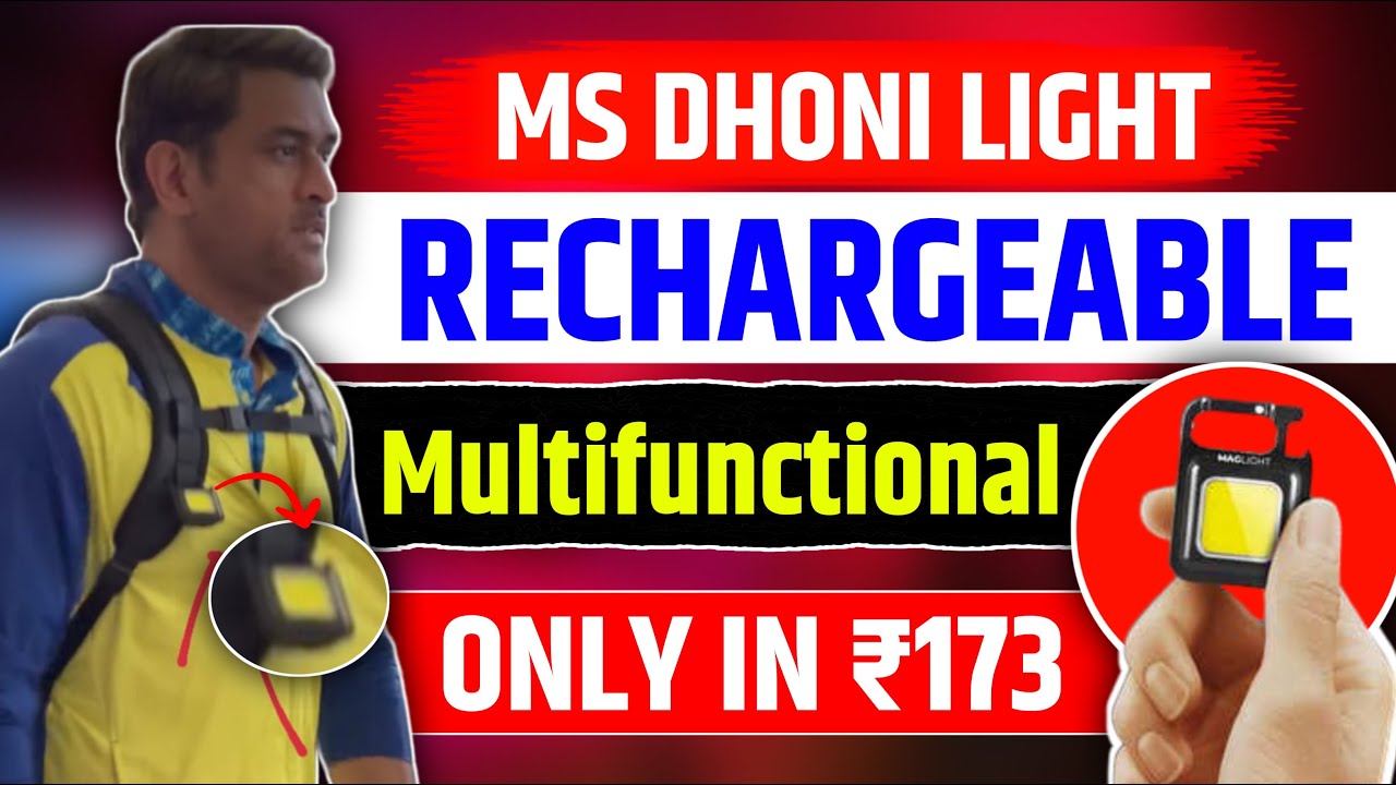 Ms Dhoni Multifunctional Light Unboxing & Review | Rechargeable Light ...