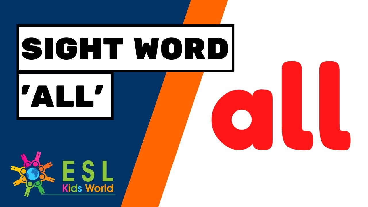 Learn Sight Word 'all' | Tricky Word 'all' for Preschool - YouTube