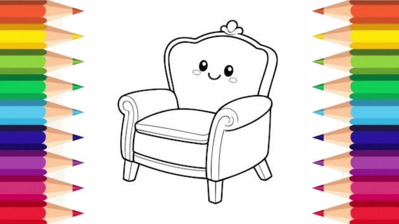 Cute Chair 💺 Drawing Easy || Chair Drawing Step By Step For Beginners ...