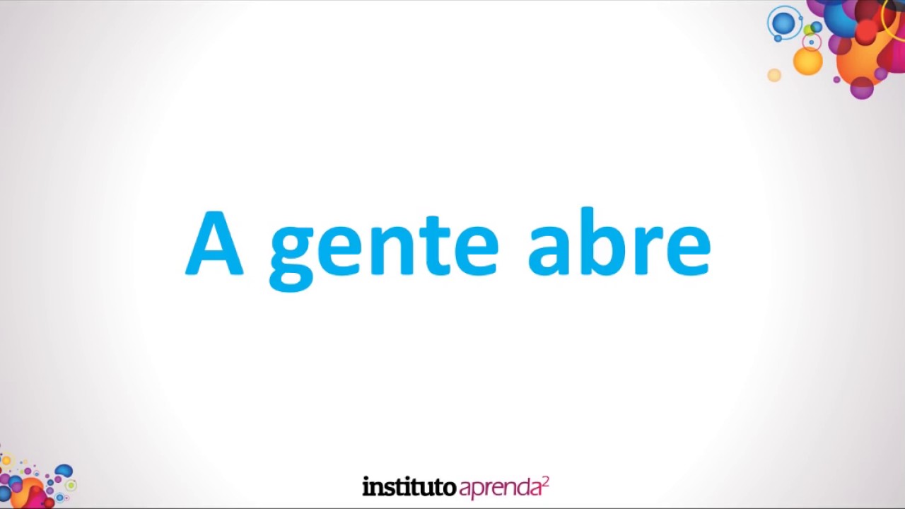 Abrir - Presente do Indicativo - YouTube