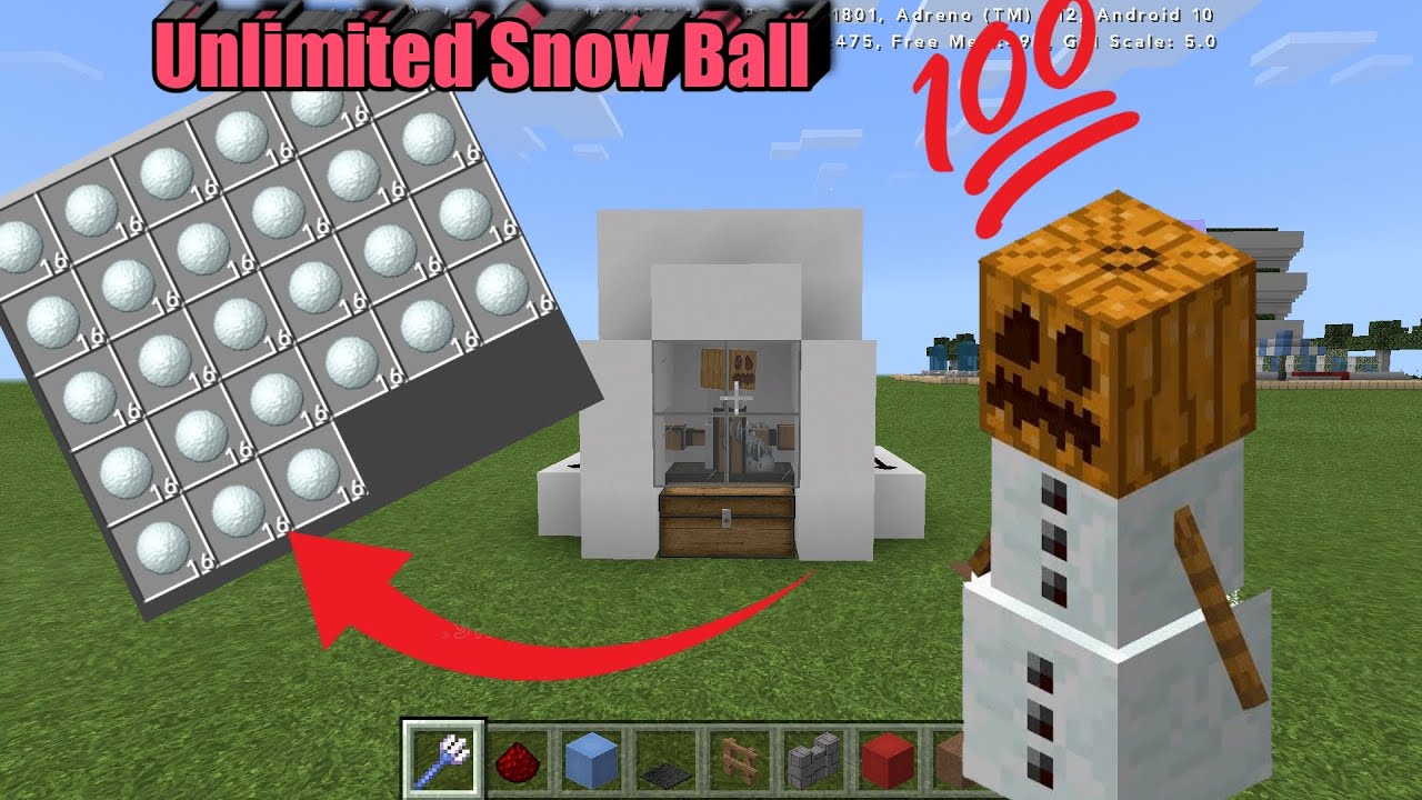 How to make Unlimited SnowBall Farm in Minecraft 1.17 - YouTube