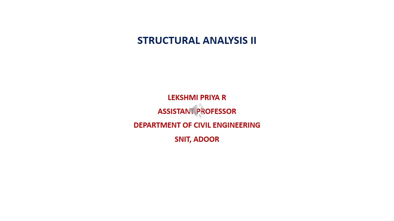 STRUCTURAL ANALYSIS II, S5, B.TECH-CIVIL, KTU - YouTube