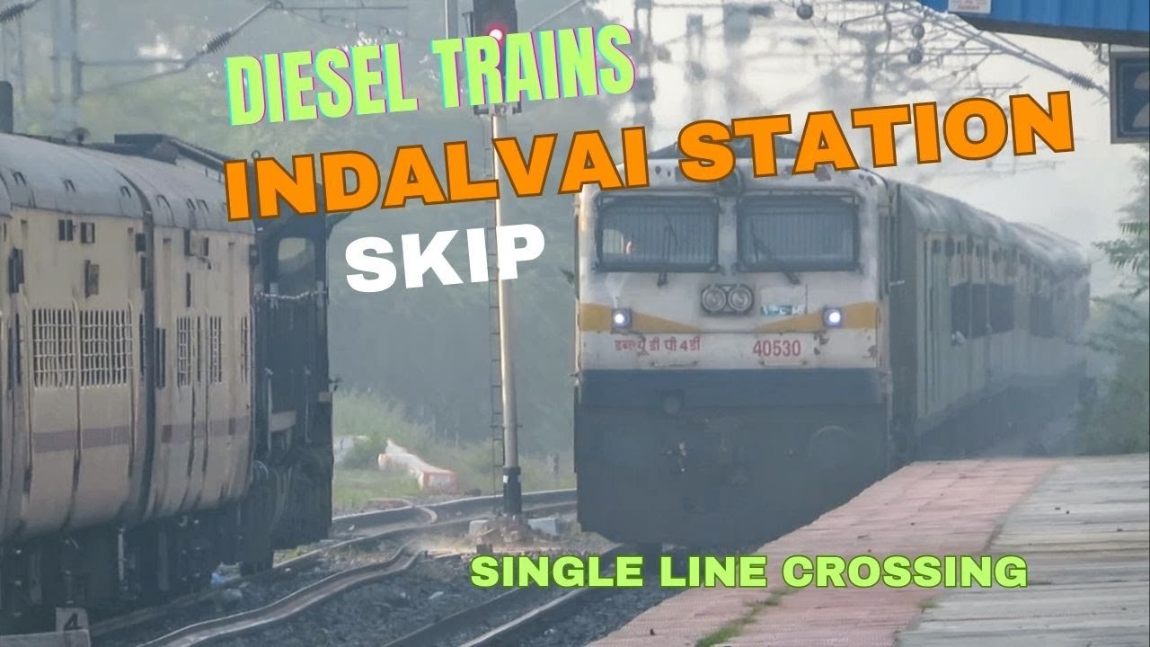 Diesel Trains Skipping Indalvai station// 12765 TPTY-AMI, 19302 YPR ...