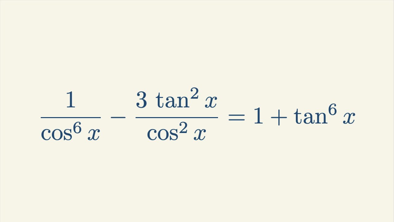 Trigonometric Identities, Problem 2 - YouTube