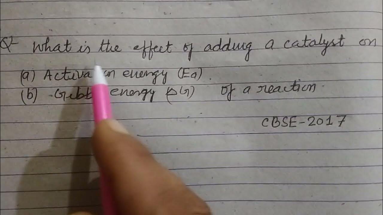 What is the effect of adding a catalyst on activation energy and Gibbs ...