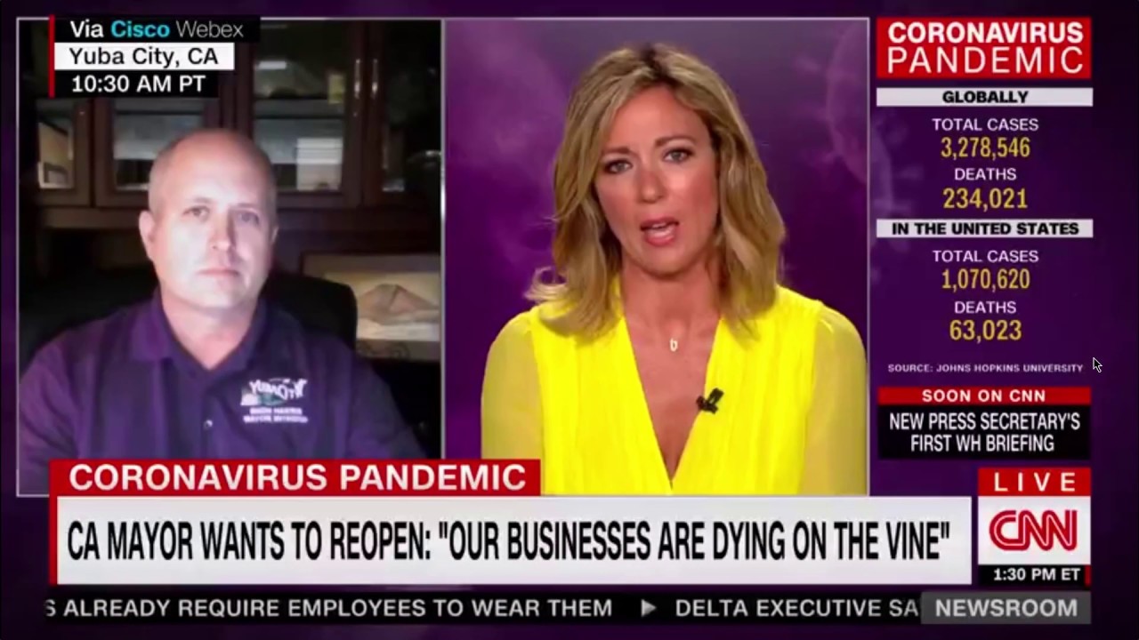 Shon Harris, Mayor of Yuba City, discusses COVID-19 on CNN - YouTube