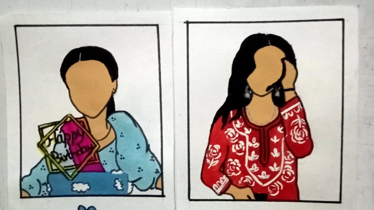 Painted Faceless Illustrations | Step-by-step Process | Gift Ideas ...