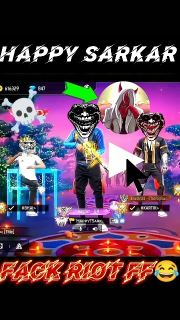 HAPPY SARKAR USING FACK RIOT FF🤗||HAPPY SARKAR SCRIPTED VIDEO||#shorts# ...
