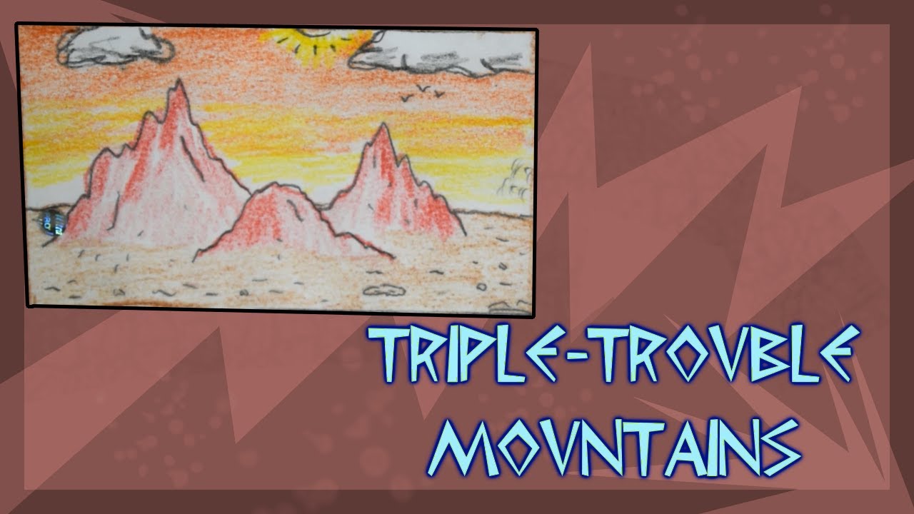 How to Draw TRIPLE-TROUBLE Mountains | HOMEMADE TCG - YouTube
