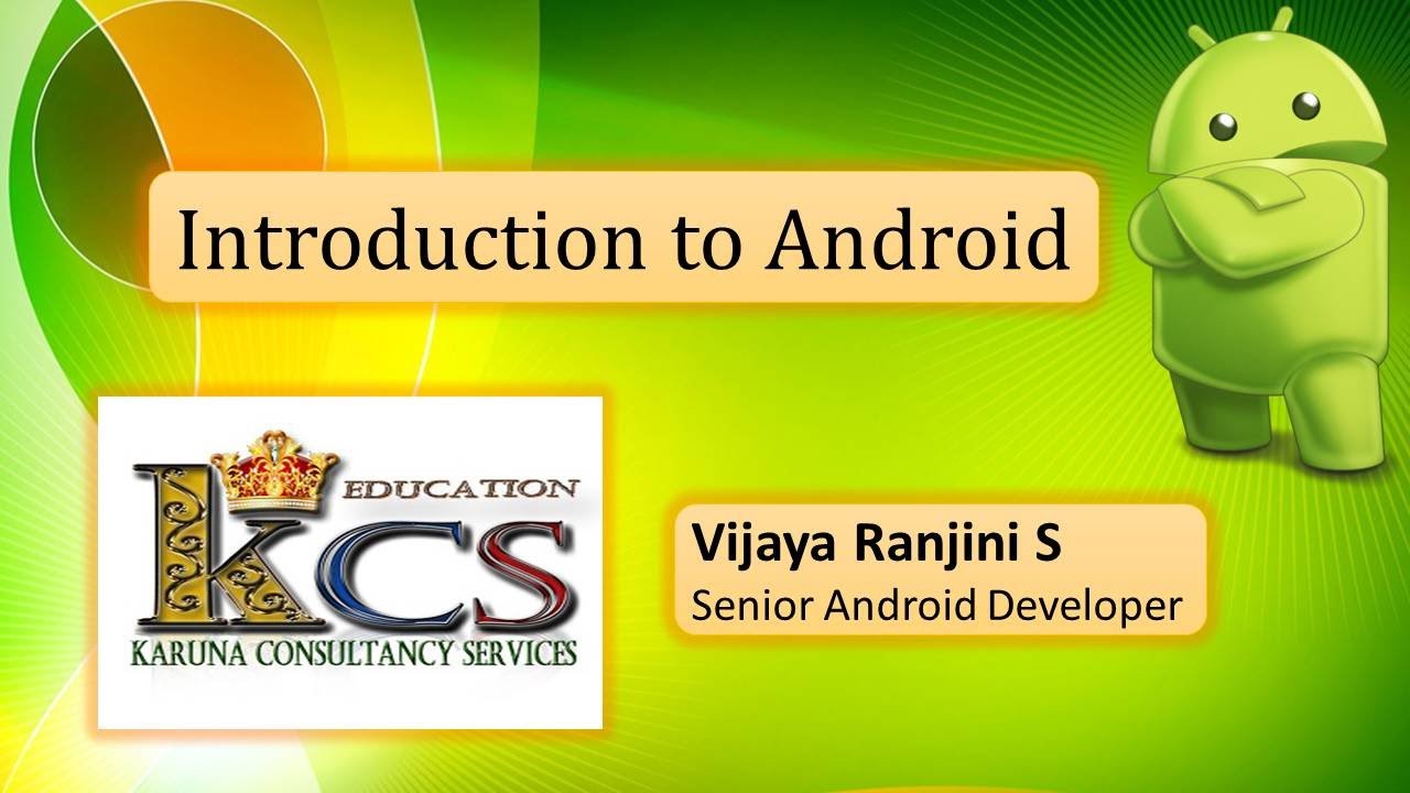 Session 1 - Introduction to Android - YouTube