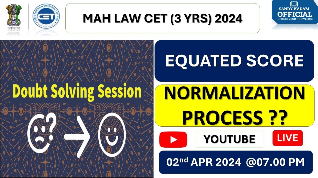 MH LAW CET (3 Yrs) 2024 - How To Calculate Equated Score | What is ...