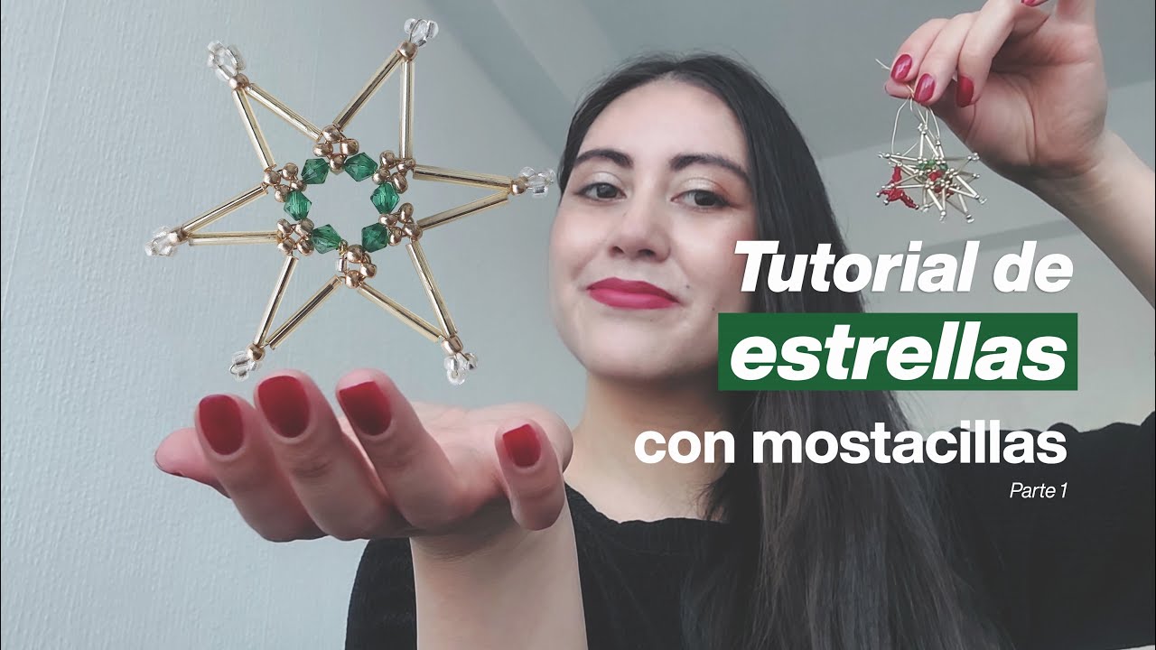 Tutorial estrella de mostacillas |Parte 1 | decoración de navidad - YouTube