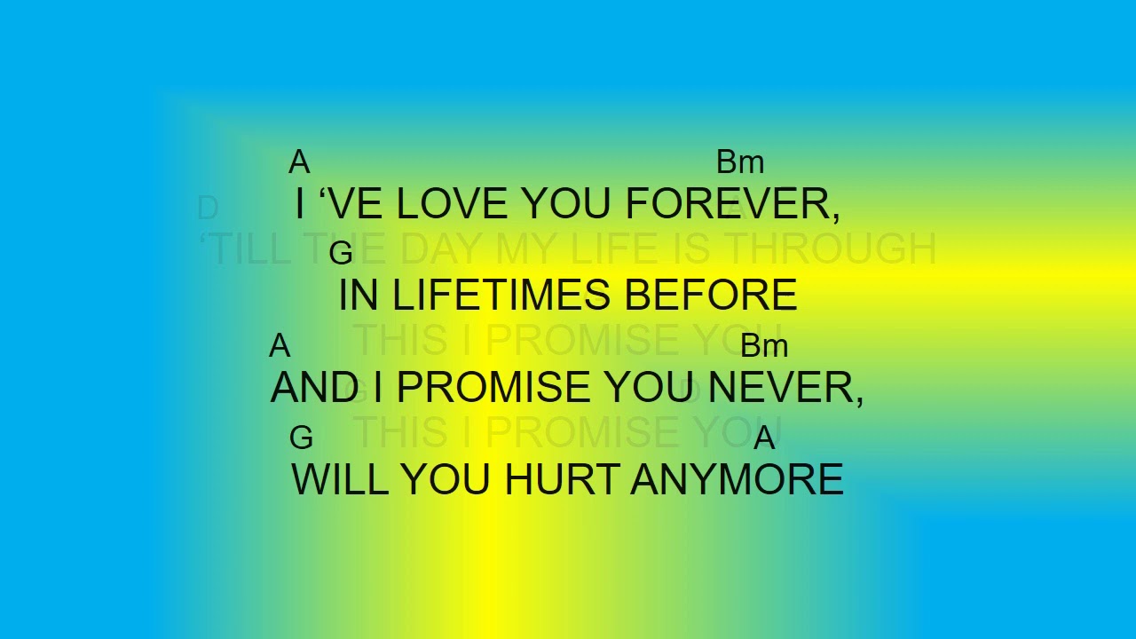 This i promise you By: NSYNC || Chords & Lyrics - YouTube