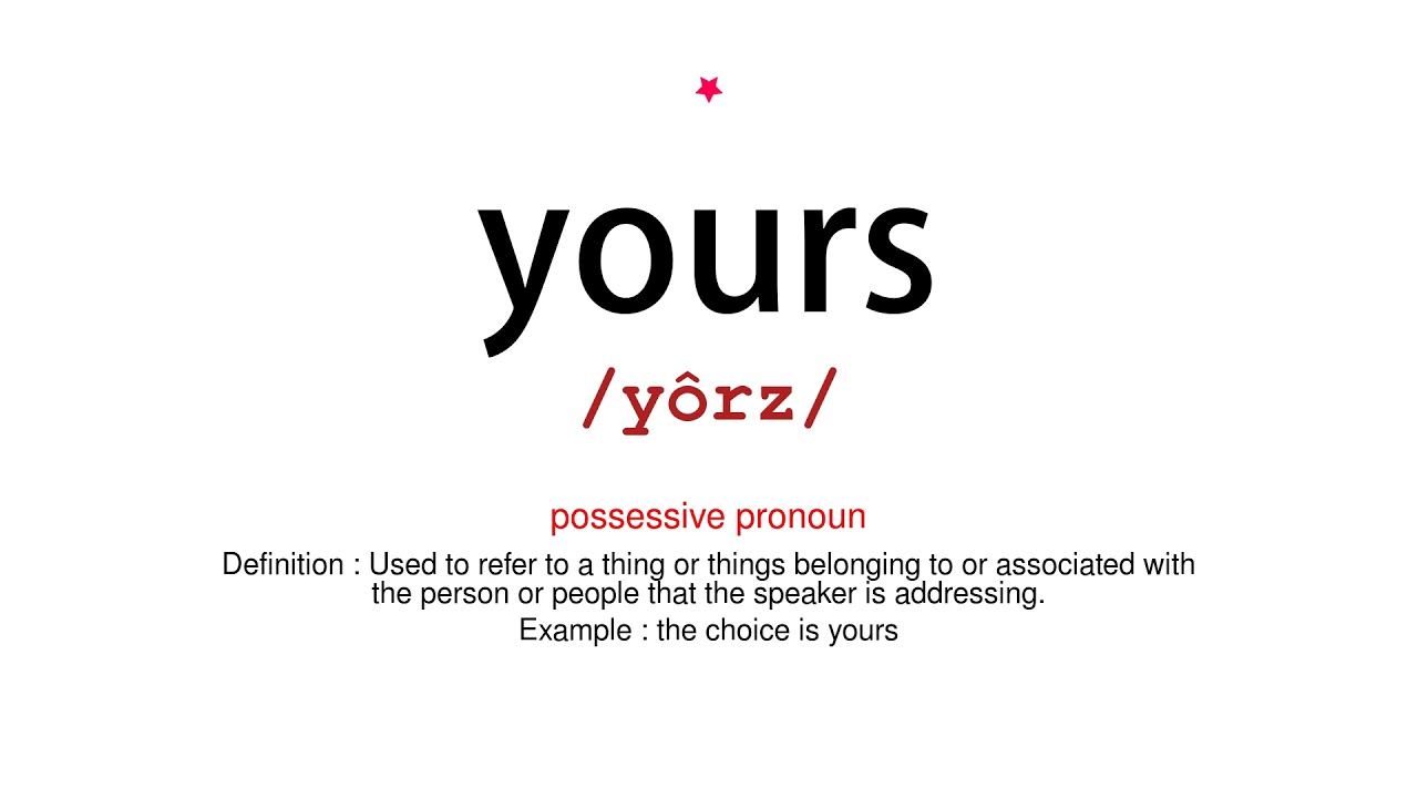 How to pronounce yours - Vocab Today - YouTube