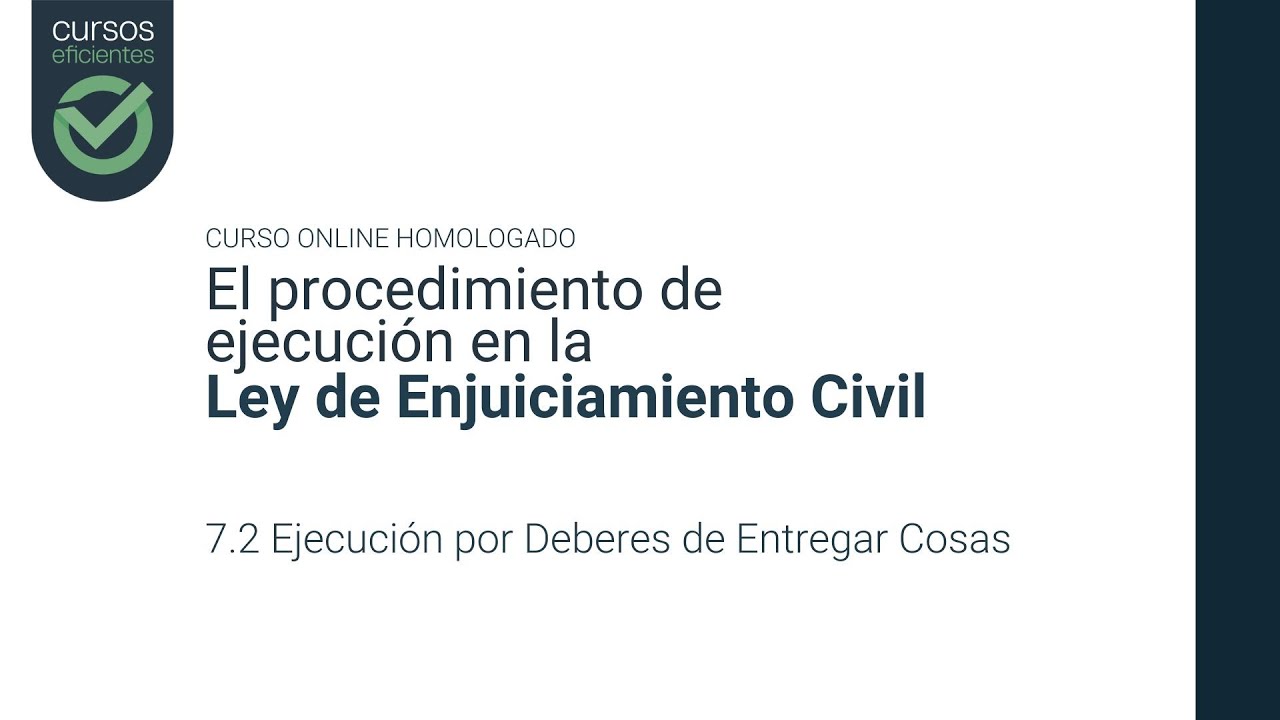 Ejecución por Deberes de Entregar Cosas - YouTube