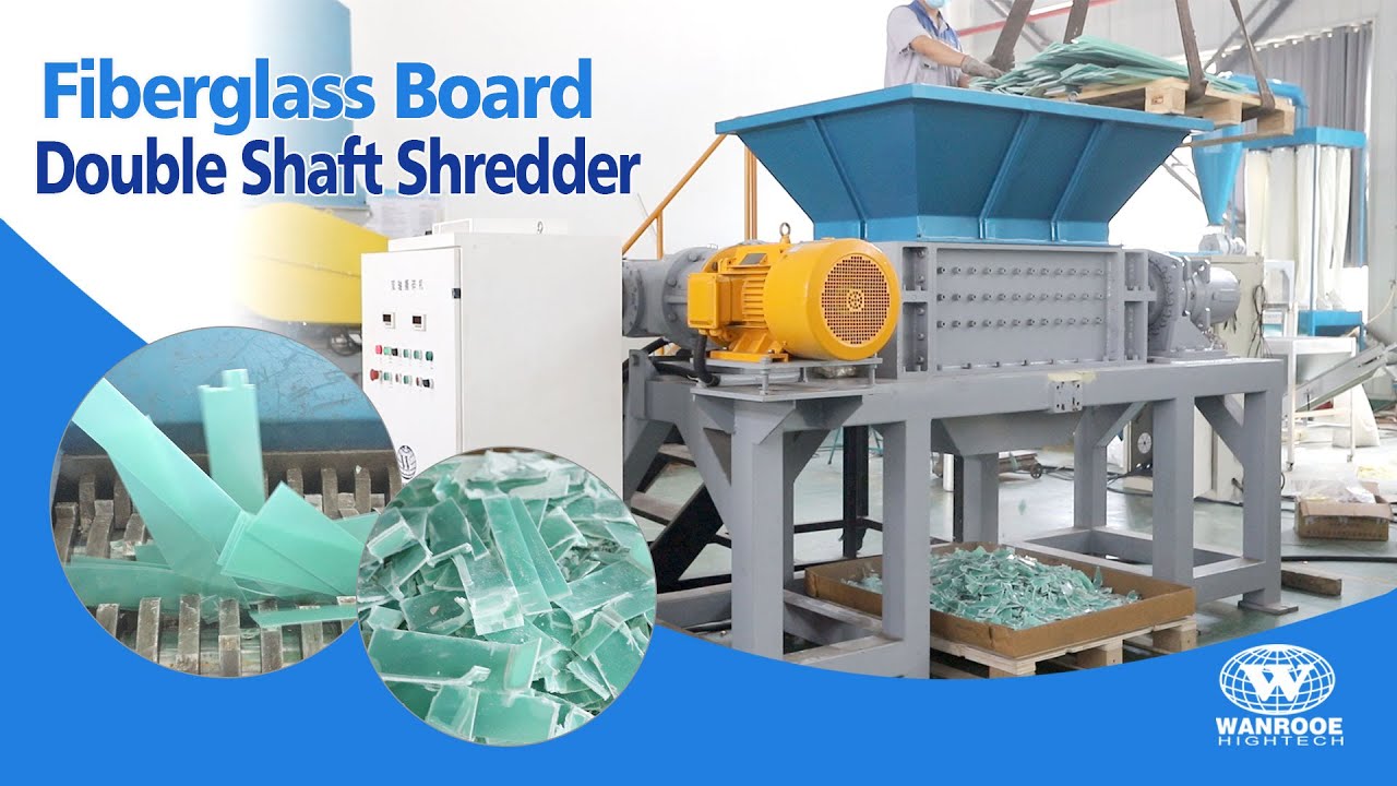 Plastic Shredder Machine Fiberglass Shredder Double Shaft Shredder FRP ...