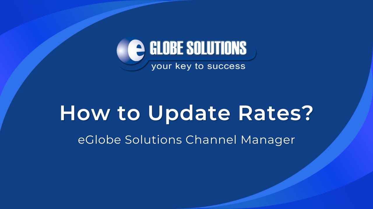 How to update Rates thorugh eGlobe HMS? - YouTube