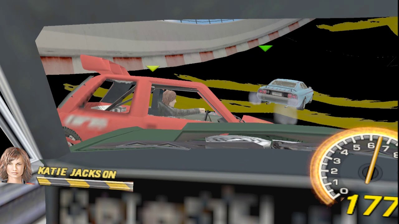 FlatOut - Head On in VR race4 Cockpit view Oculus Rift - YouTube