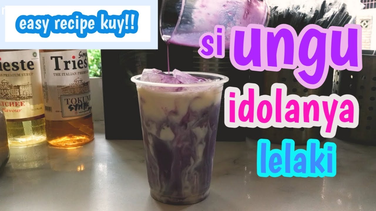 Resep Cara Membuat Minuman Kekinian Taro Latte...Gampang Banget ...