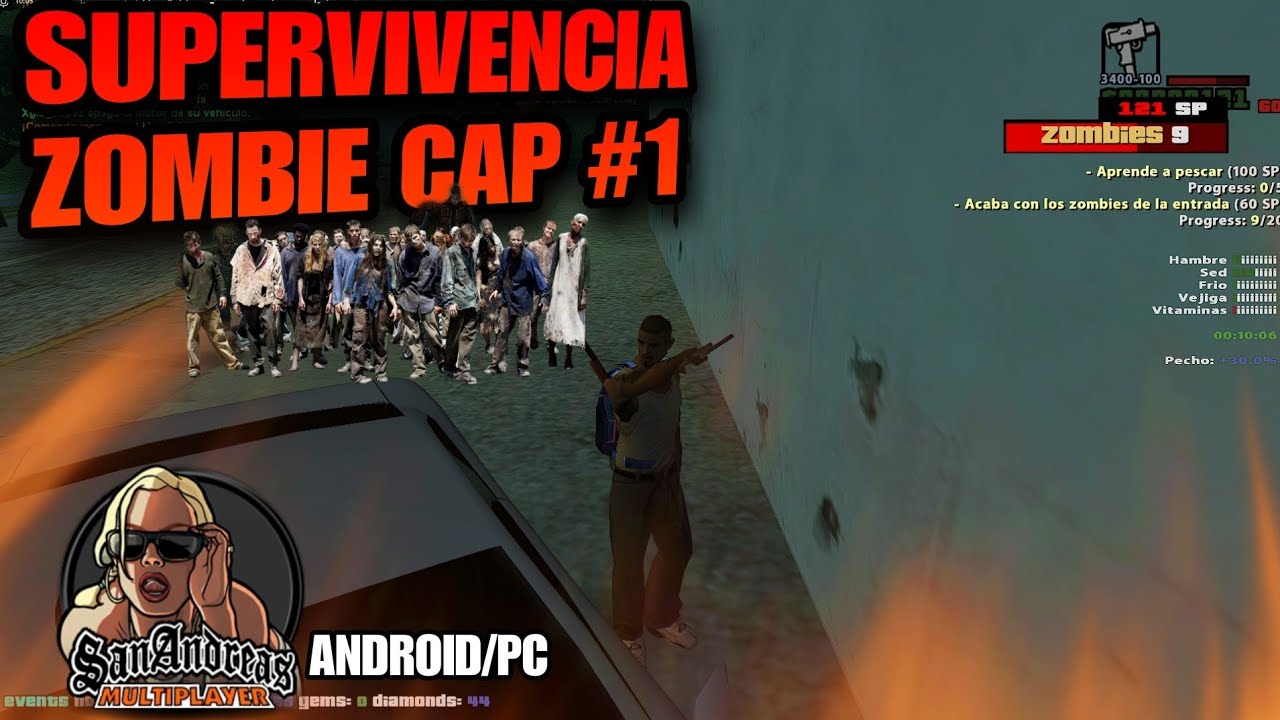 SOBREVIVIENDO A LOS ZOMBIES EN GTA SAMP CAP #1 - YouTube
