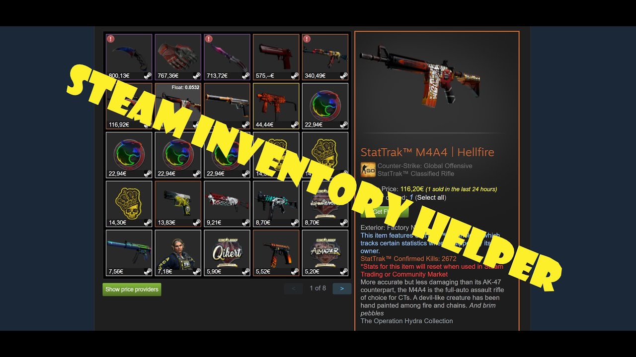 EXTENSIE PT INVENTARUL DIN CS:GO (STEAM INVENTORY HELPER) - YouTube