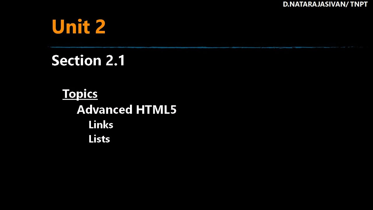 Advanced HTML #1 - YouTube