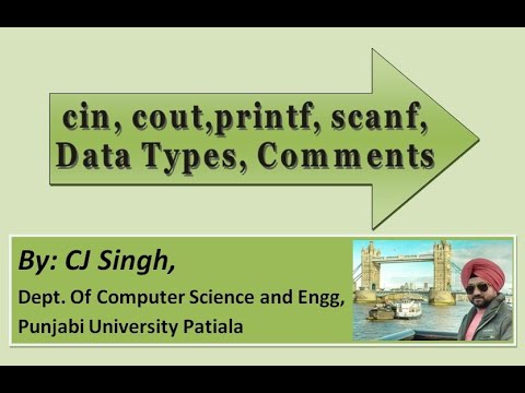 Lecture 3: cin(), cout() ,printf(), scanf(), Comments, Data types, Learn C/C++ In Punjabi ...
