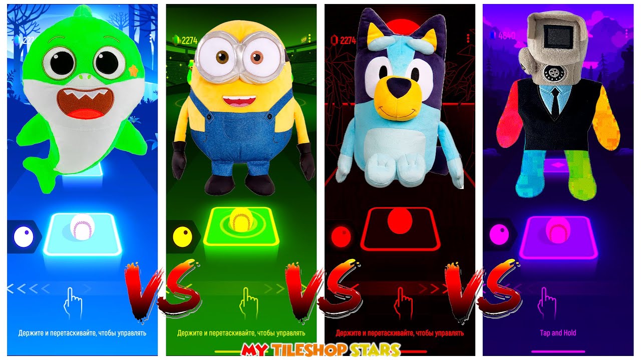 Baby Shark & Minions Cute & Bluey Bingo & CameraMan New Song.🏆 Who Is ...