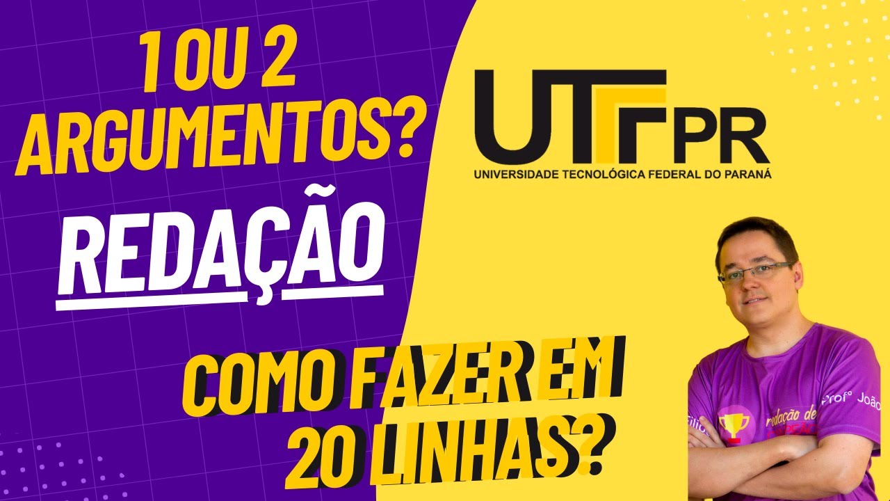 DISSERTAÇÃO UTFPR - Como fazer o texto modelo ENEM em 20 linhas? - YouTube