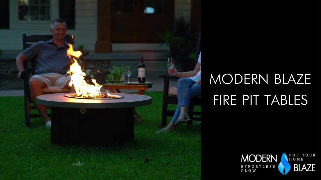 Modern Blaze Fire Pit Tables - YouTube