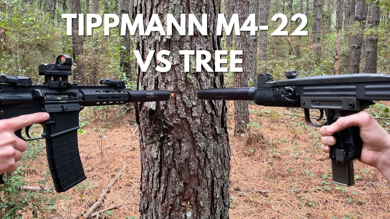 Full Auto M4-22s VS Tree #topshottreeservice - YouTube