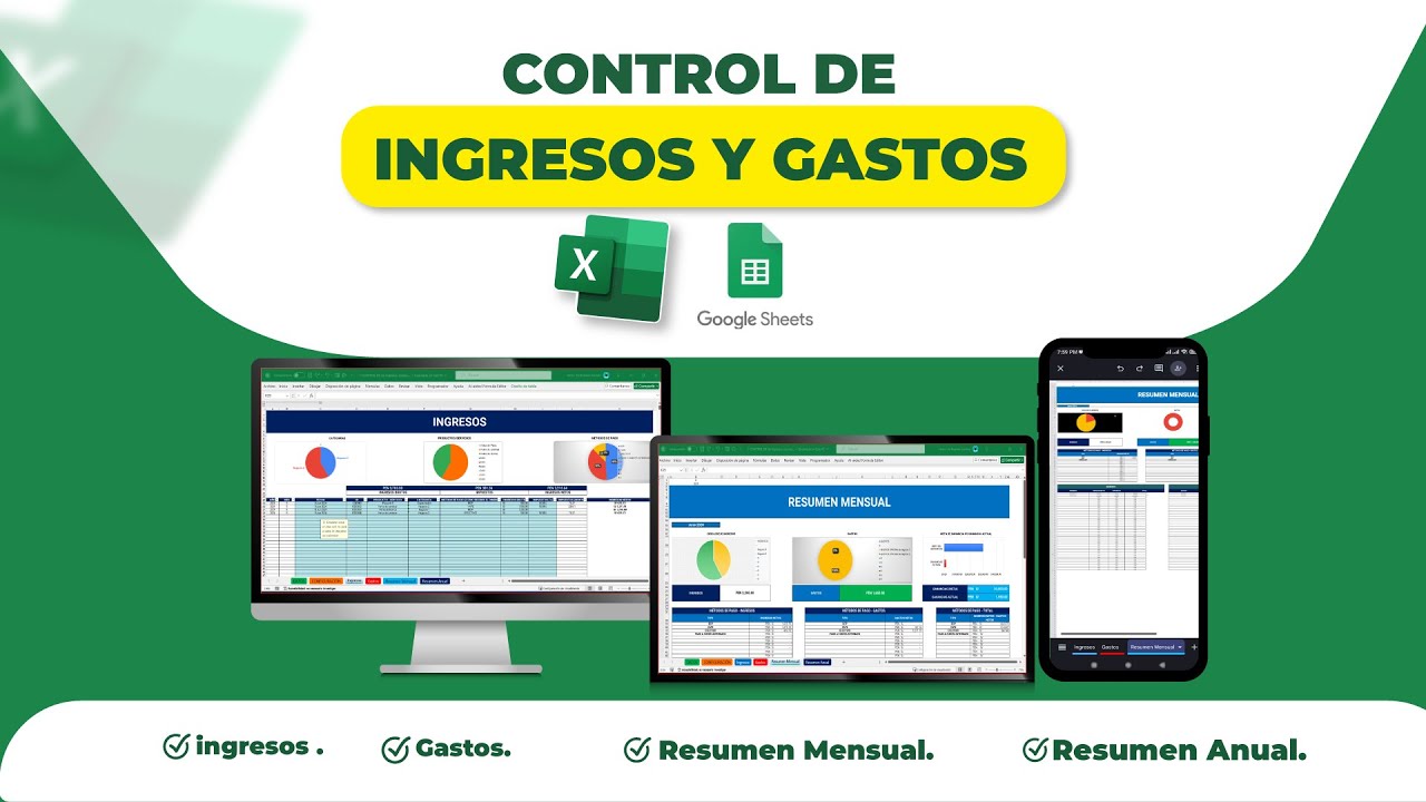 TUTORIAL - PLANTILLA DE INGRESOS Y GASTOS EN EXCEL | PUEDES UTILIZAR EN GOOGEL SHEETS - YouTube