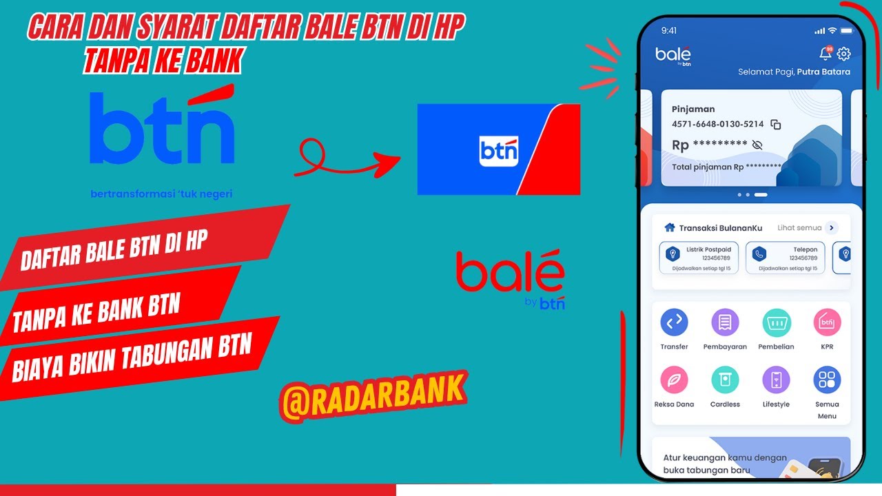 Cara Daftar Bale BTN di HP Tanpa ke Bank I Bikin Tabungan Bank BTN ...