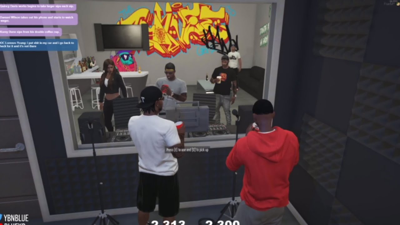 GTA RP | YBNBLUEE GOES TO THE STUDIO - PAIN PART 3? (YBN LS SERVER ...