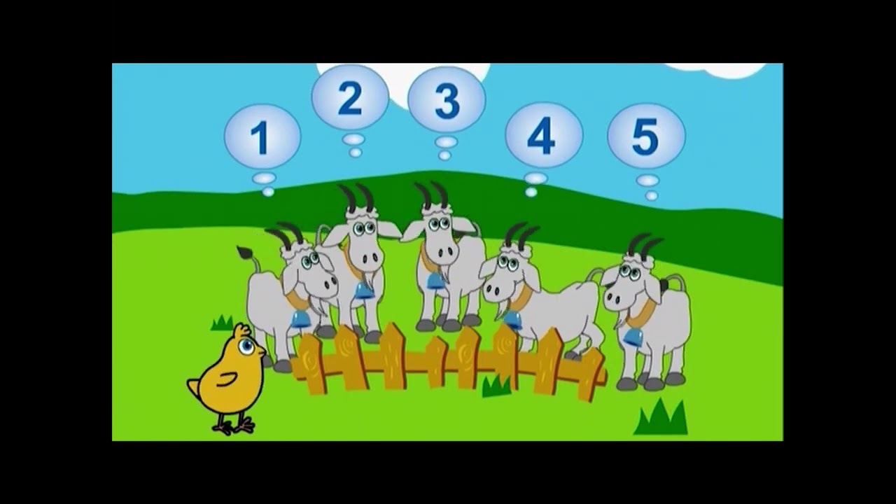 The numbers farm episode 19 5 birds 5 goats - YouTube
