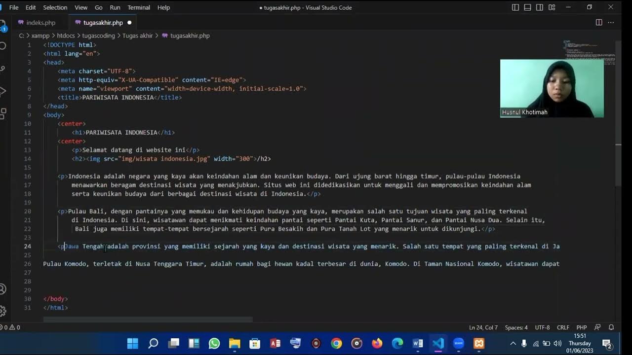 Tugas Akhir Pengantar Coding (membuat sebuah website) - YouTube