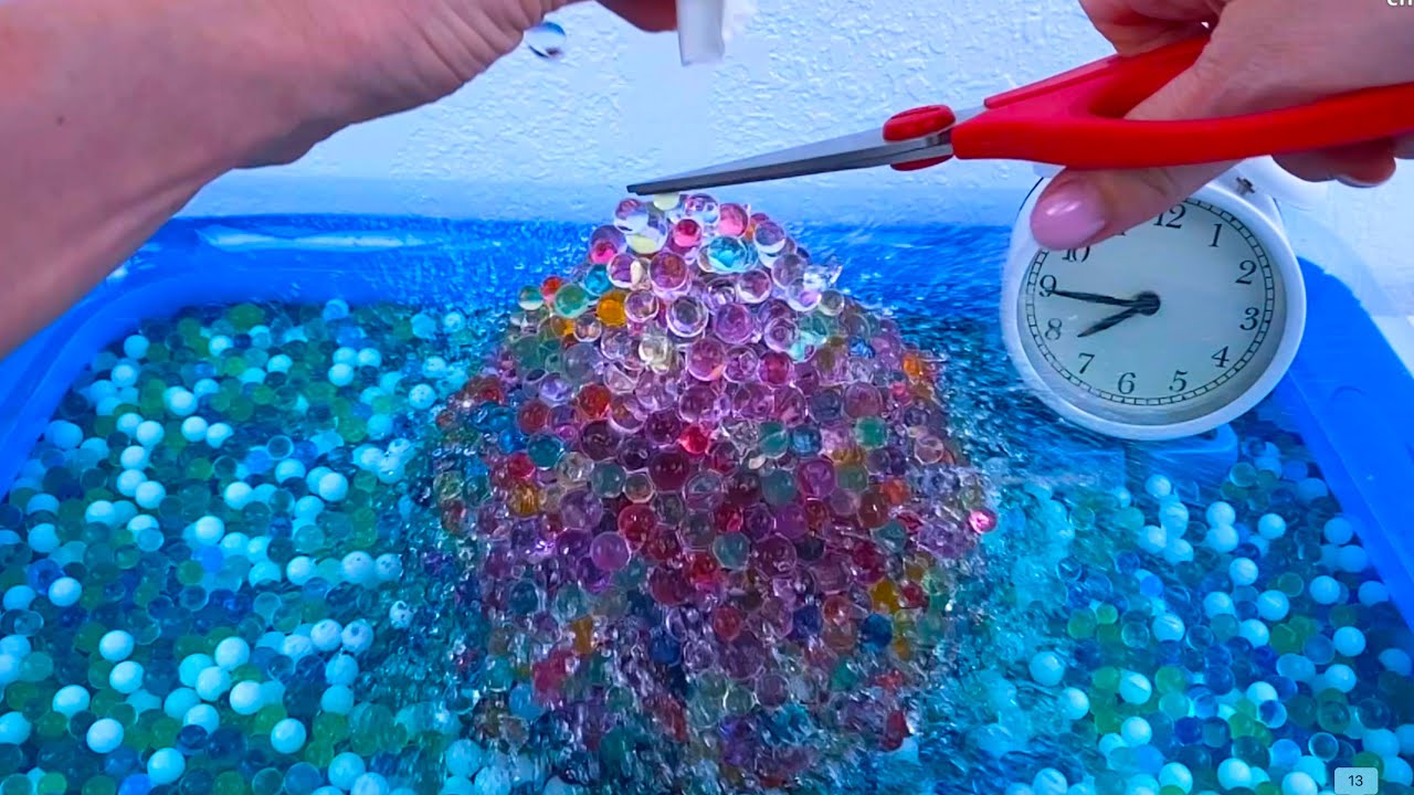 Satisfying video - orbeez inside the ball ASMR / Slow motion - YouTube