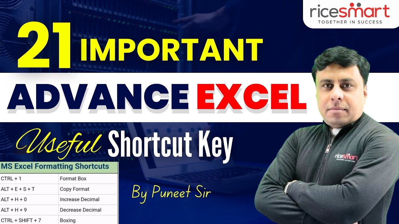 21 Important Advance Excel Useful Shortcut Keys | Computer Dose by ...