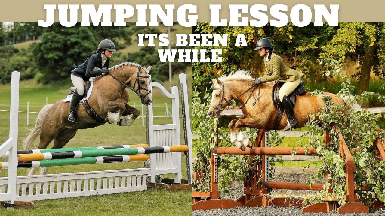 JOANNA & BLONIDES JUMPING LESSON ~ first jump in 5 weeks, fresh clip ...