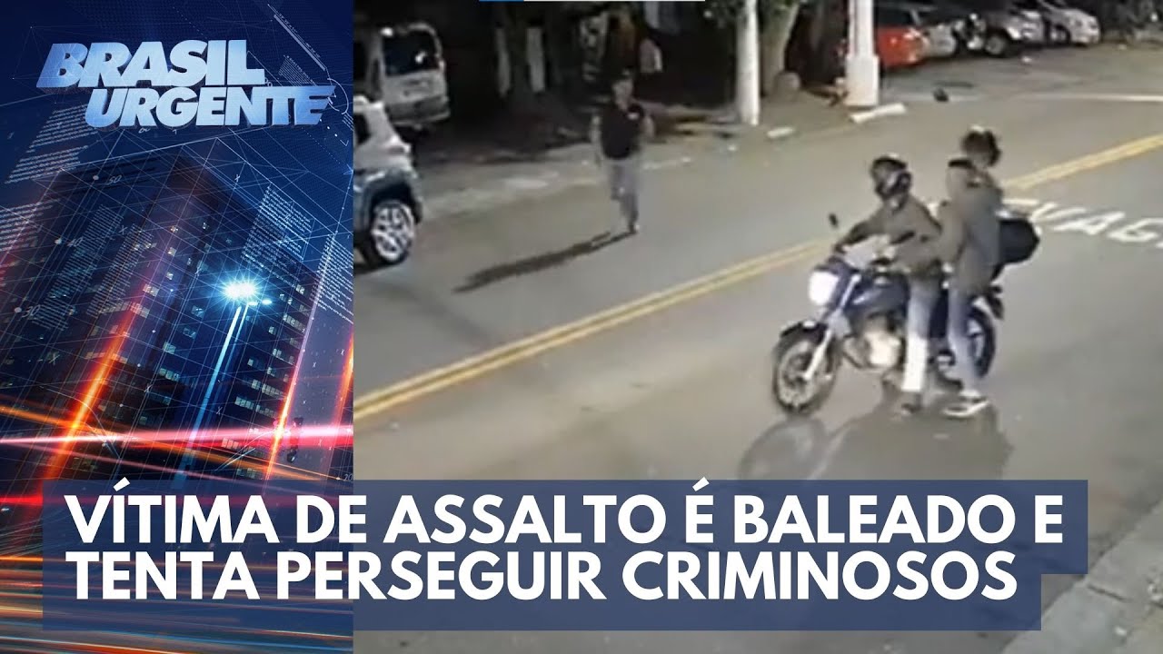 Cidade dos Assaltos: vítima de assalto é baleado | Brasil Urgente - YouTube