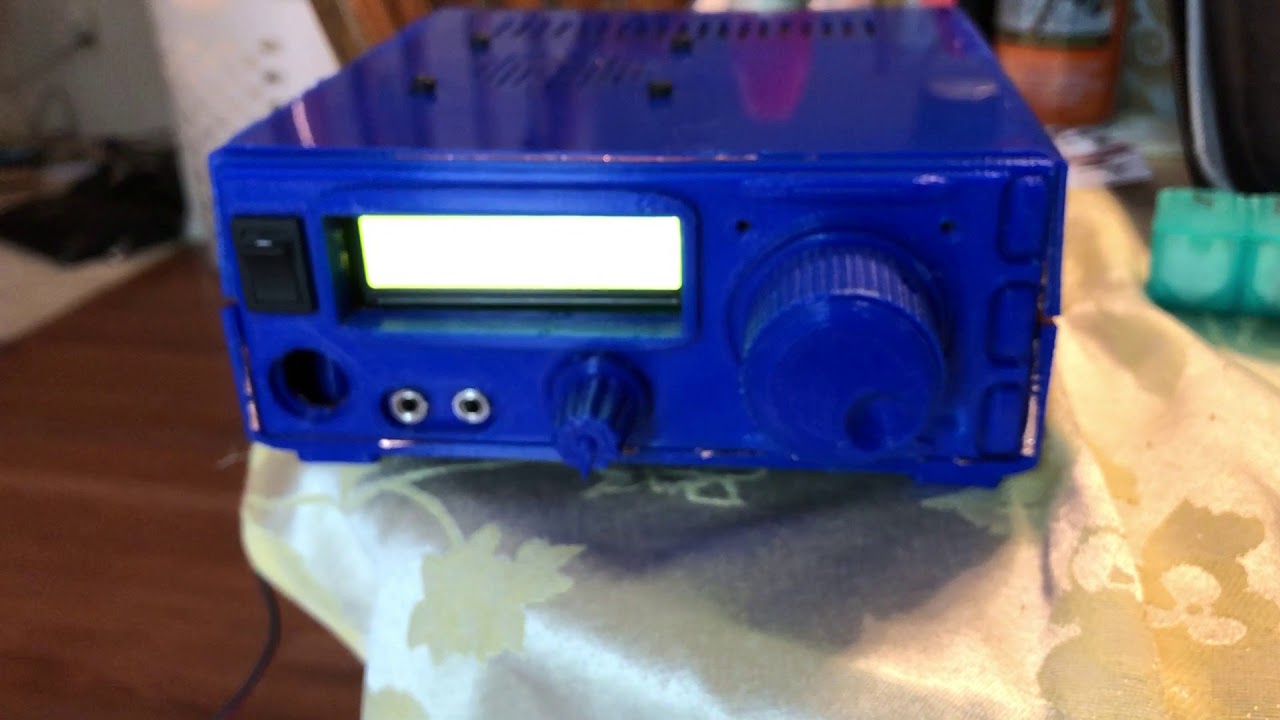 UbItX transceiver up and running in a 3d printed case - YouTube