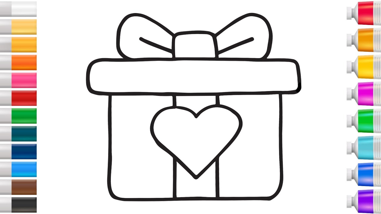 How to draw gift box | step by step - YouTube