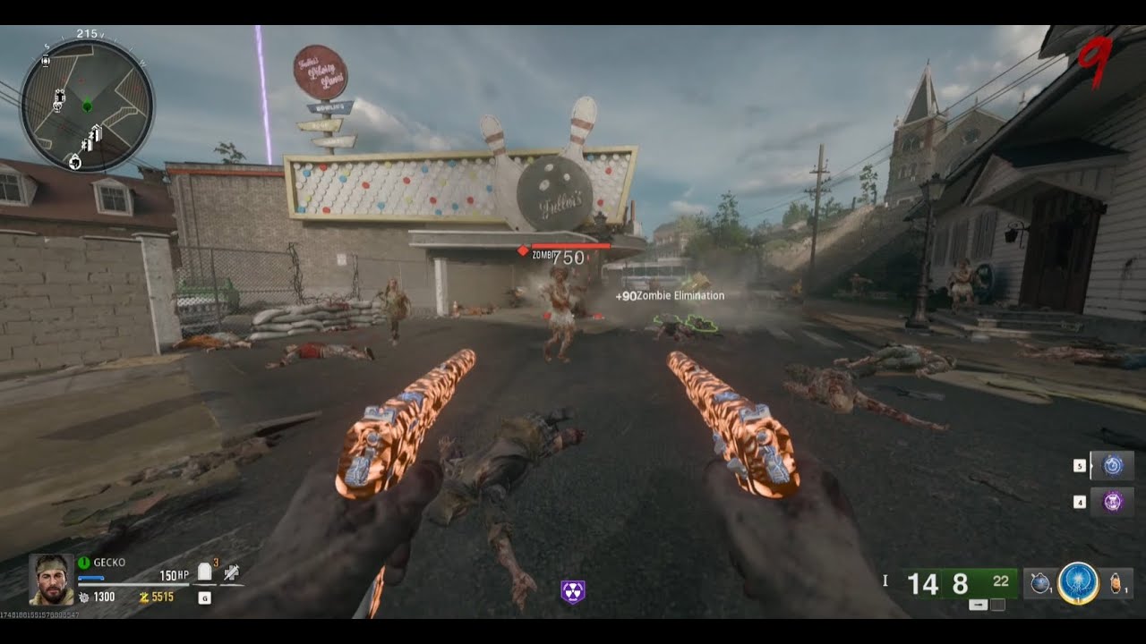 COD BO6 Zombies - Liberty Falls Round 1-16 - GS45 Akimbo #Zombies # ...