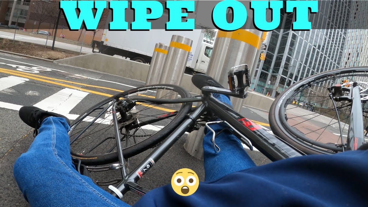 Falling off my road bike | Bicycle Incident Compilation | Roaming NYC ...