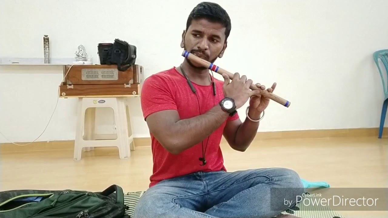 Jiv rangala song ( middle flute part ) on Digamber Flute - YouTube