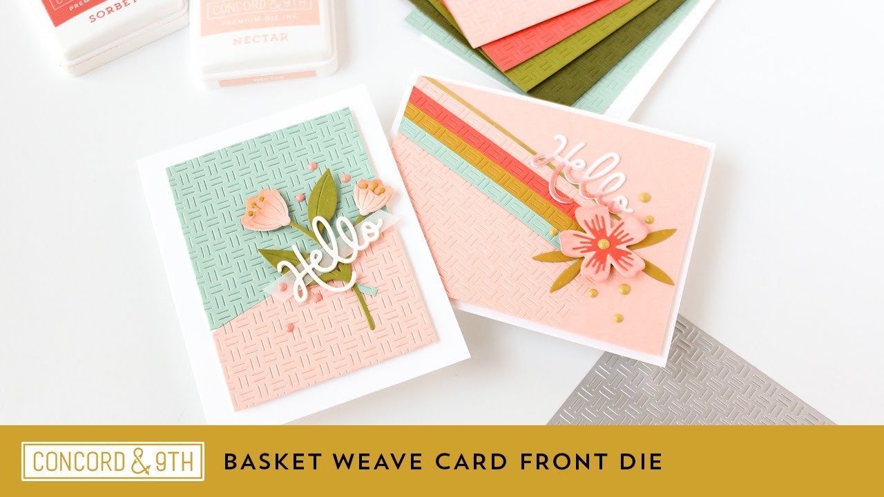Basket Weave Card Front Die - YouTube