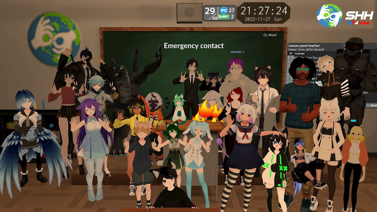 Helping Hands ASL VRChat class 27-11-2022 - YouTube
