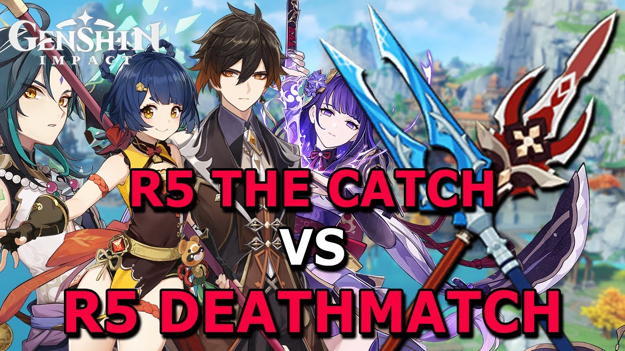 R5 THE CATCH VS R5 DEATHMATCH! DMG COMPARISON! - GENSHIN IMPACT #233 ...
